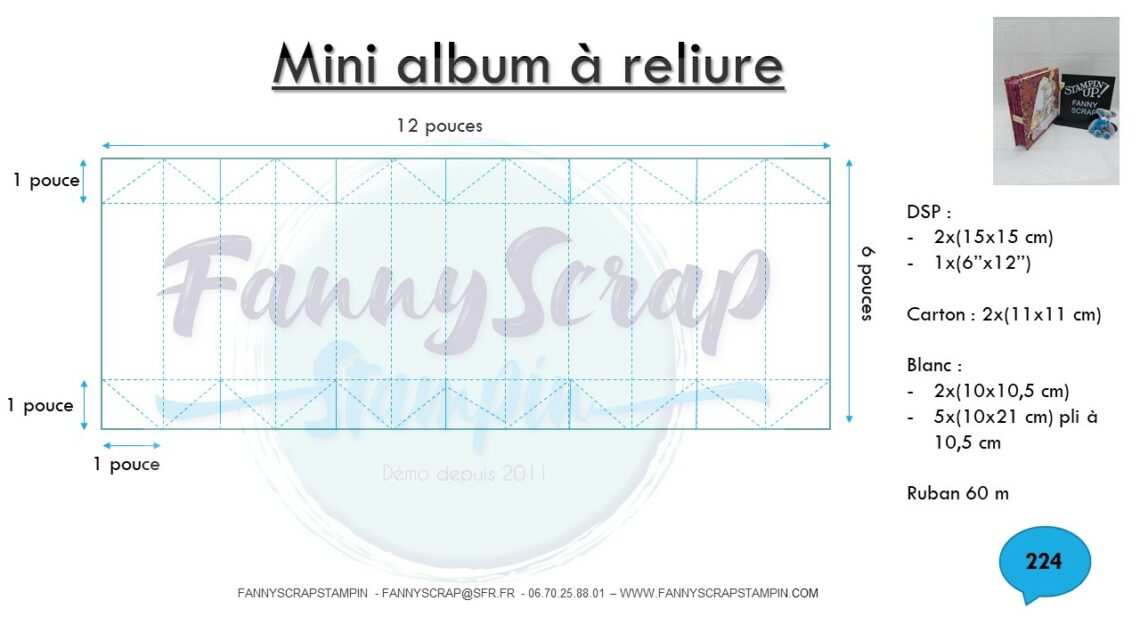 Mini album à reliure – Fannyscrapstampin